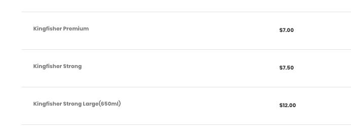 Menu at Curry Workz restaurant, Upper Hutt