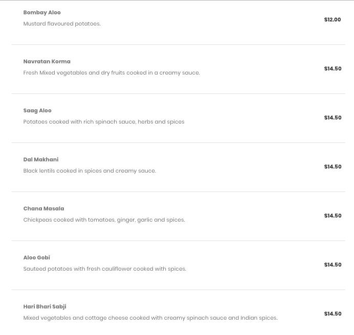 Menu at Curry Workz restaurant, Upper Hutt