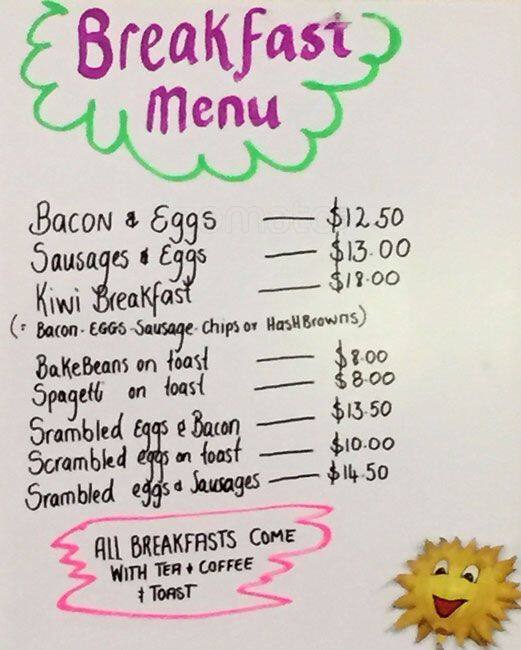 Menu at Cafe Ole, Carterton