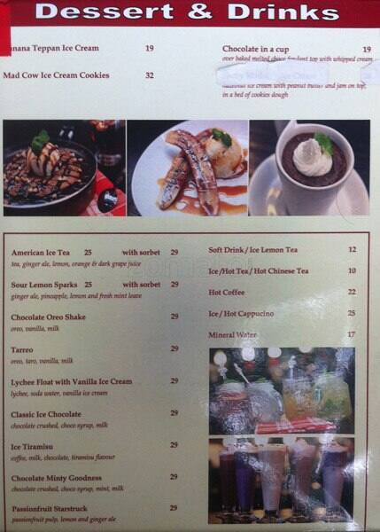 Menu at Meat bar, Curug Sangereng, Sumarecon Mall Serpong