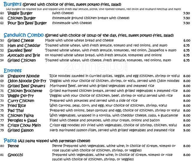 Menu at Pour Boy - Manning pub & bar, Toronto, 666 Manning Ave