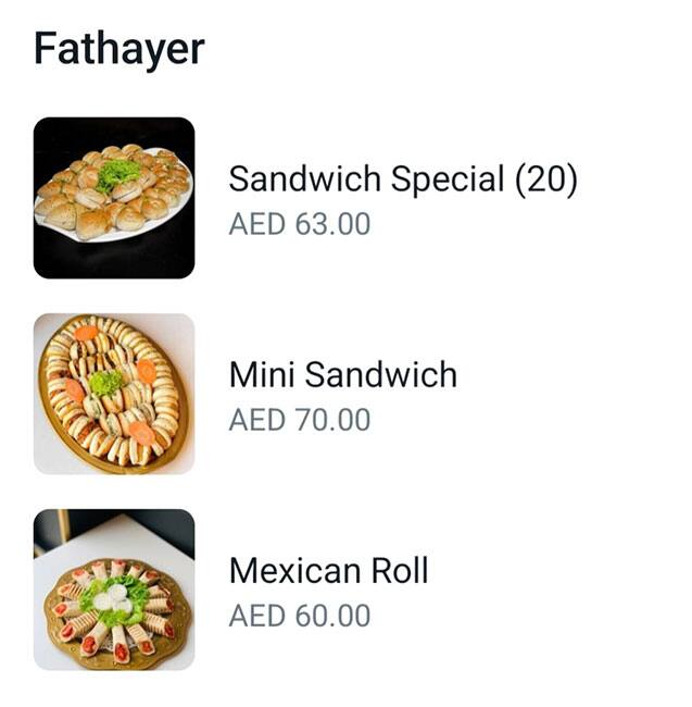 Menu of Shahad Al Jazeera Sweets And Pasteries, Zakhir, Al Ain