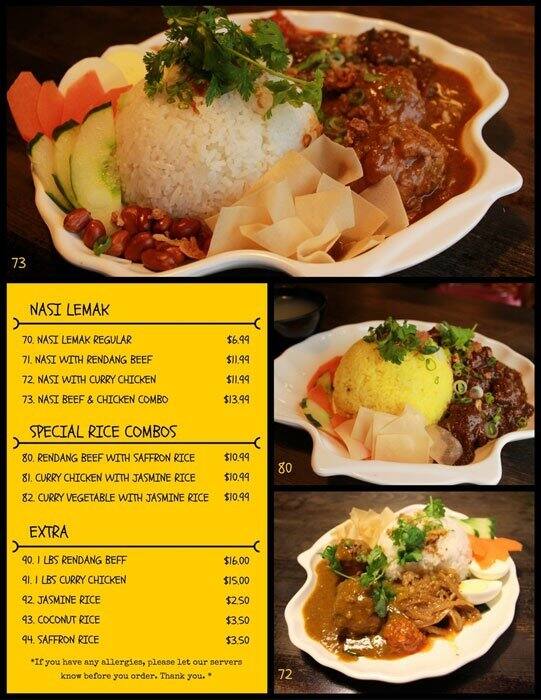 Menu at Mamak Dang Malaysian Fusion Cuisine McKnight Location ...