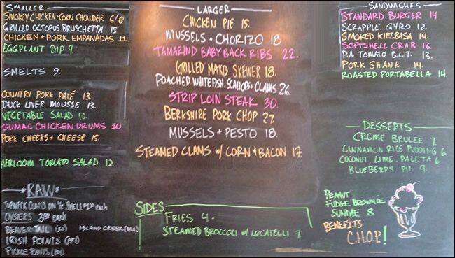 Menu at Standard Tap pub & bar, Philadelphia