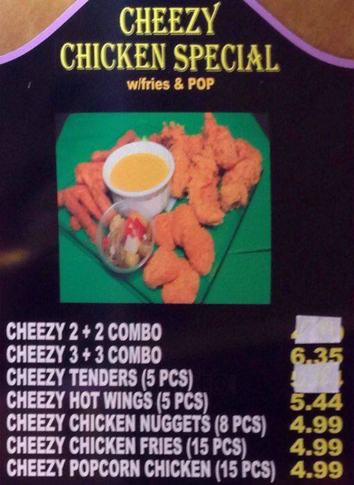 Menu at Sun Sub restaurant, Chicago, W North Ave