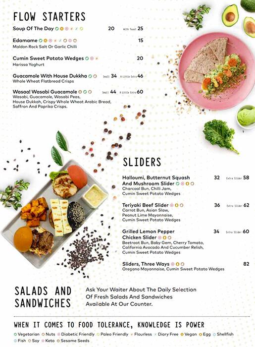 Menu of Flow - Jumeirah Emirates Towers, Trade Centre Area, Dubai