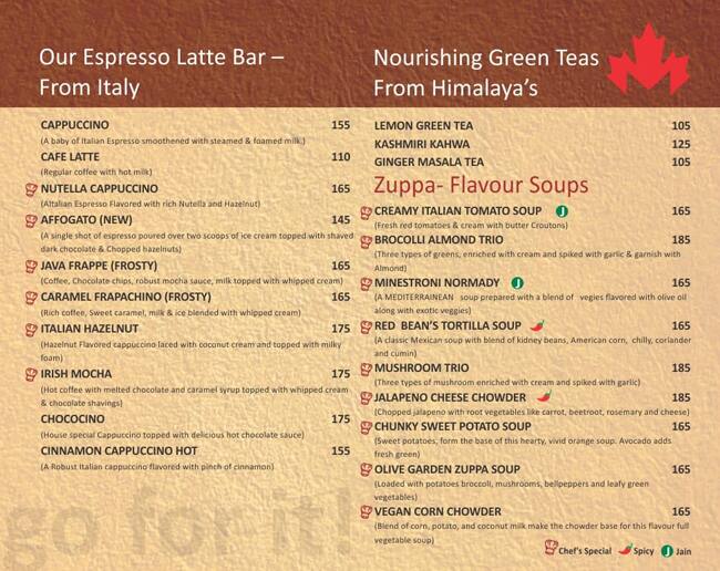 Menu of Italian Bistro - Maple 99, Chandkheda, Ahmedabad