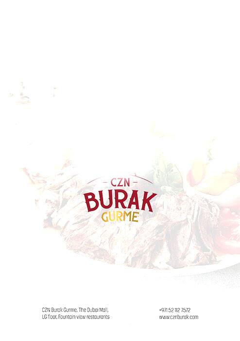 Menu of CZN Burak Gurme, Downtown Dubai, Dubai