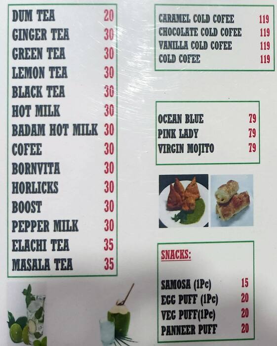Menu of TP Food Court, Uppal, Secunderabad