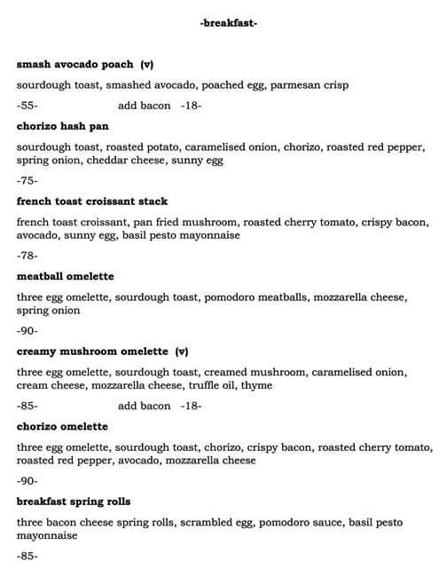 Menu at Ou Meul Willowbridge cafe, Cape Town, 39 Carl Cronje Dr