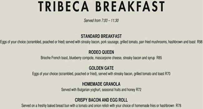 Tribeca Coffee, Vorna Valley, Midrand का मेनू - Zomato SA