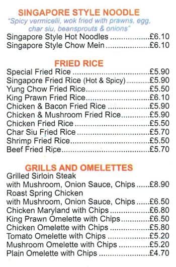 Menu at Loon Wah Chinese Takeaway fast food, Edinburgh