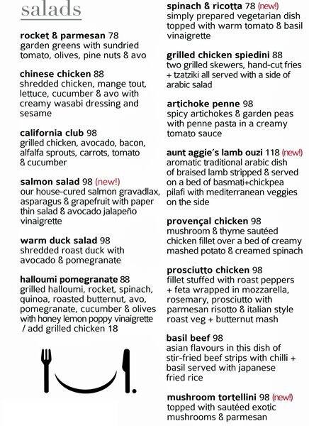 Menu at Deli One Sandton City restaurant, Sandton, Lower Ground