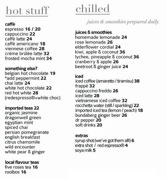 Menu at Deli One Sandton City restaurant, Sandton, Lower Ground