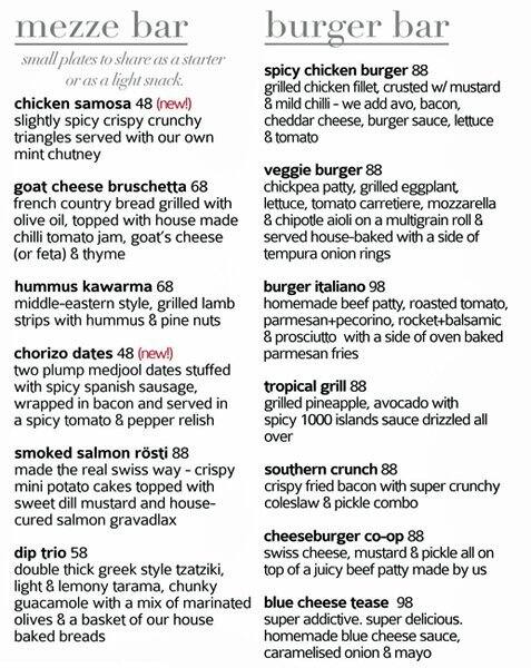 Menu at Deli One Sandton City restaurant, Sandton, Lower Ground