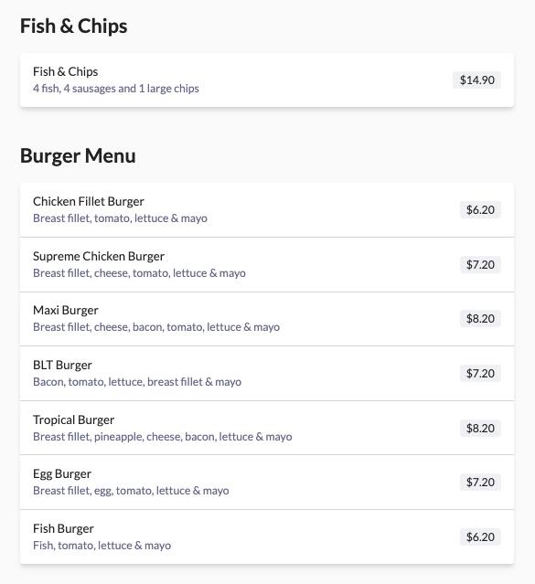 Menu at TNC Fried Chicken restaurant, Auckland, 5/439 Roscommon Rd