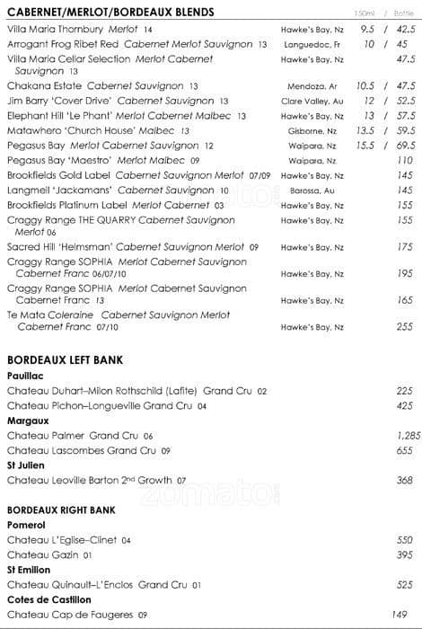 Menu at Fiddlesticks Restaurant and Bar, Christchurch