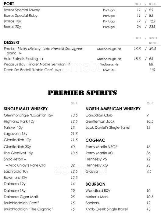 Menu at Fiddlesticks Restaurant and Bar, Christchurch