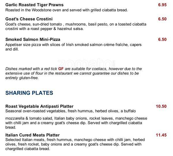 Menu at Gotham Cafe Ltd.,, Dublin