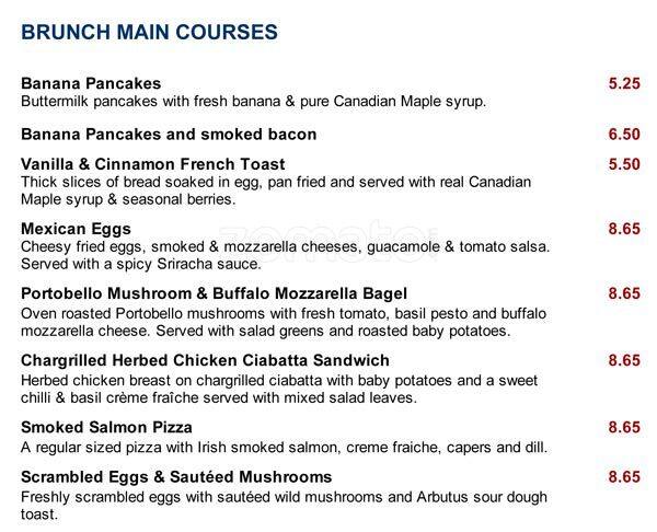 Menu at Gotham Cafe Ltd.,, Dublin