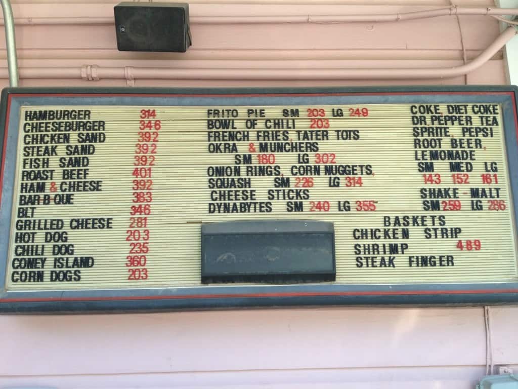 Menu at The Malt Shop fast food, Weatherford