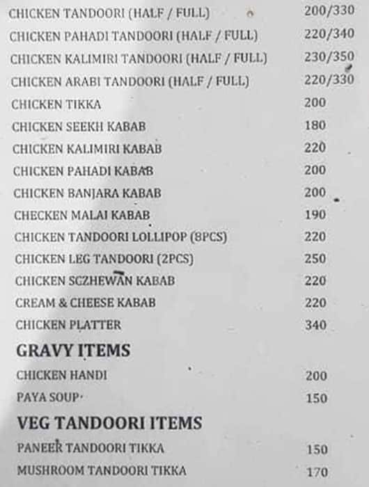 Menu of Tandoor Corner, Hiranandani Estate, Thane West, Thane