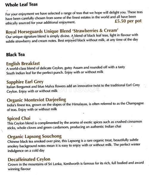 Menu at Equus pub & bar, London