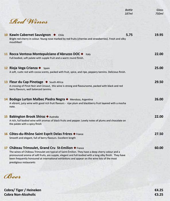 Menu at Haldi by Manish restaurant, Rush, 55 Upper Main St
