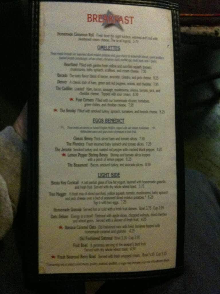 Menu at Morning Star Cafe, Grand Haven