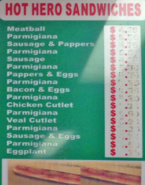 Menu at My Place Family Pizza restaurant, Yonkers