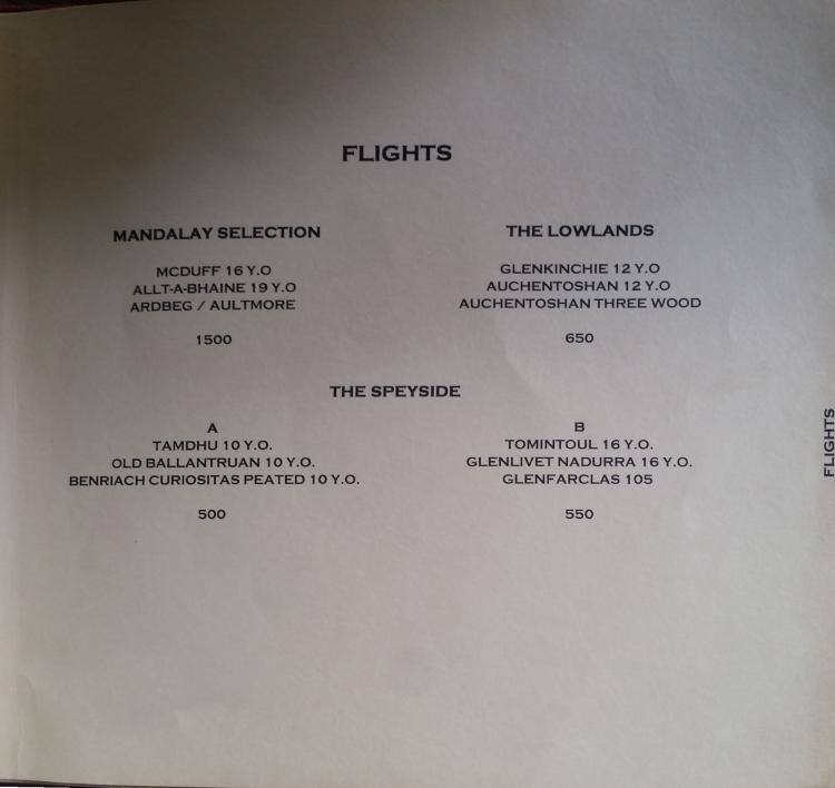 Menu at Mandalay pub & bar, Makati