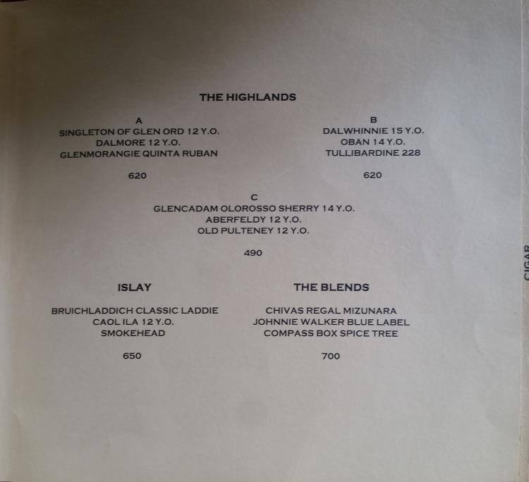 Menu at Mandalay pub & bar, Makati