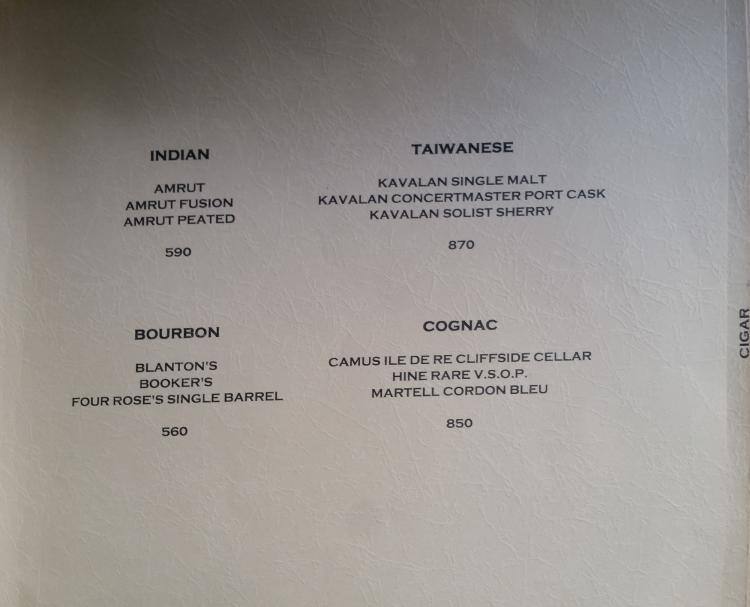 Menu at Mandalay pub & bar, Makati