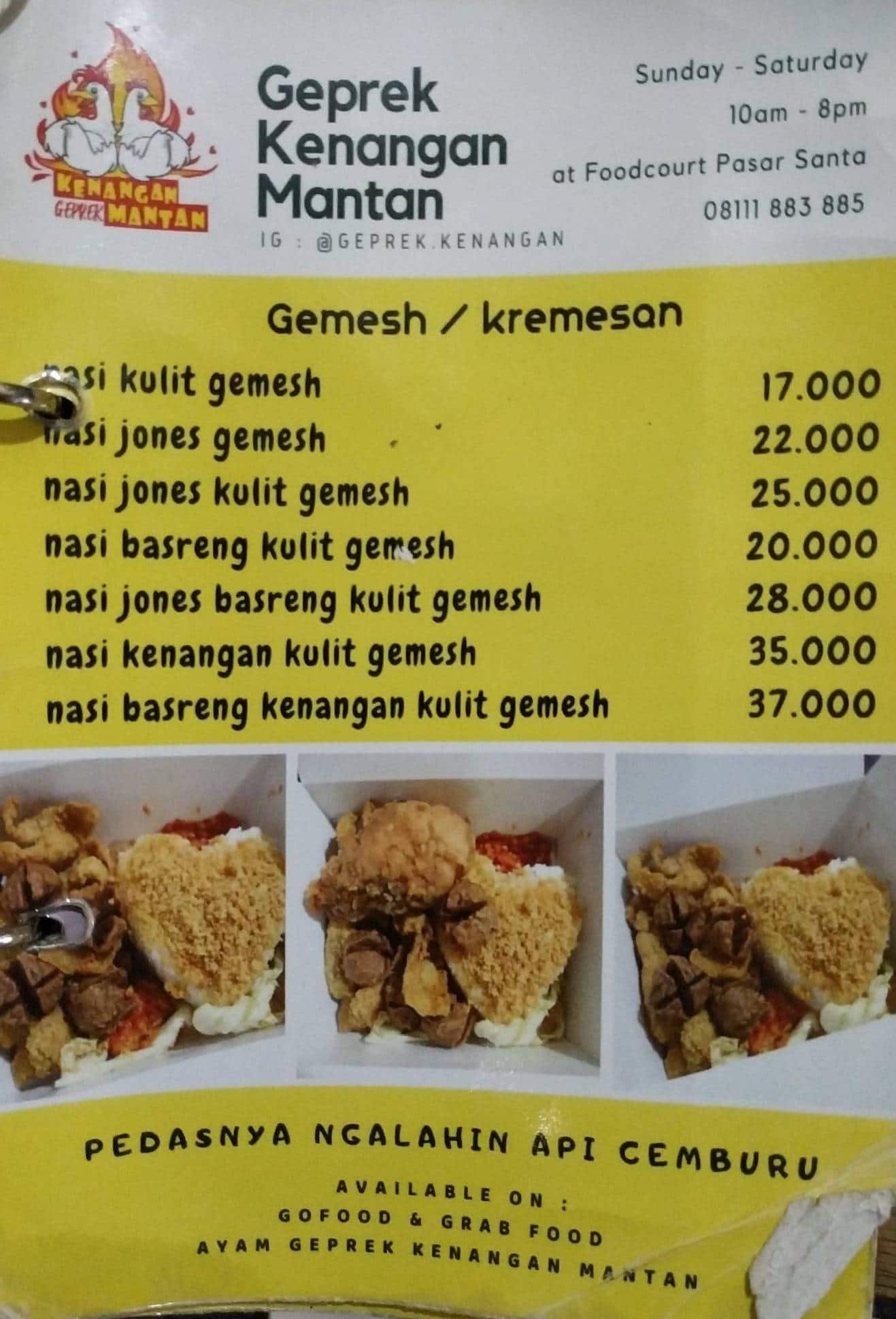 Carta del restaurante Warmindo Pecandu Kopi, Bangka, South Jakarta