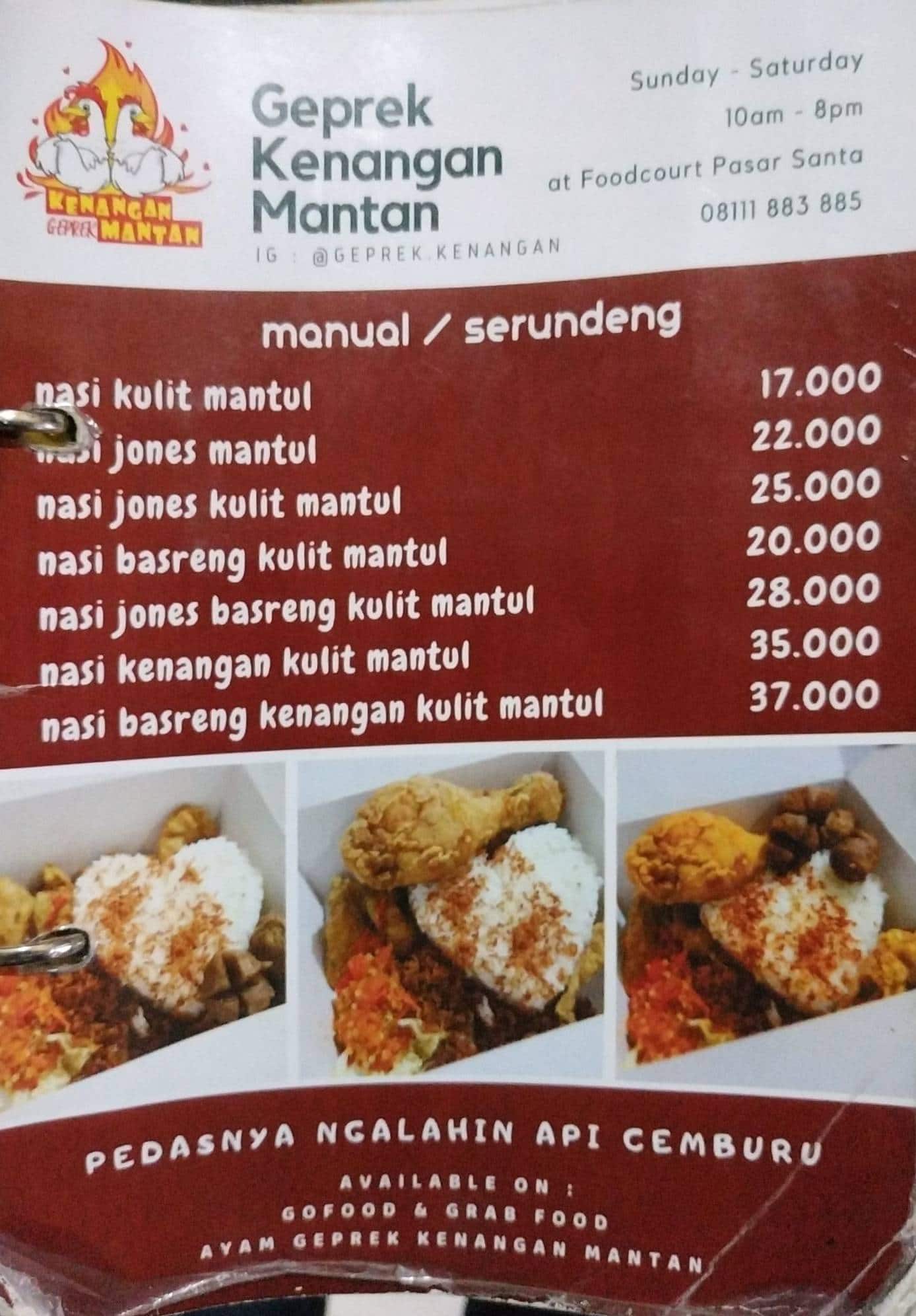 Carta del restaurante Warmindo Pecandu Kopi, Bangka, South Jakarta
