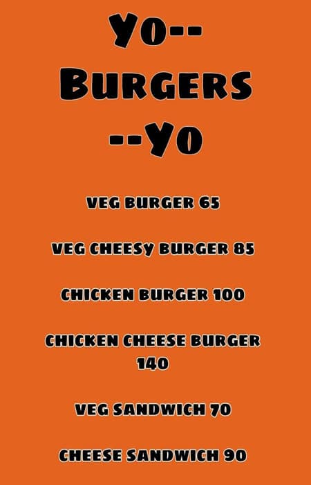 Menu of Yo_Burgers_Yo, Erandwane, Pune