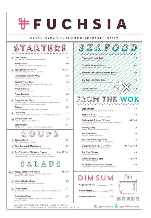 Menu of Eat Fuchsia, Dubai Media City, Dubai