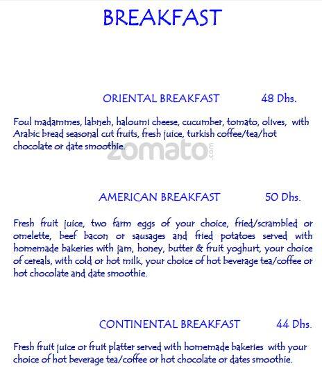 Manara Al Marfa - Mirfa Hotel Menu - Zomato