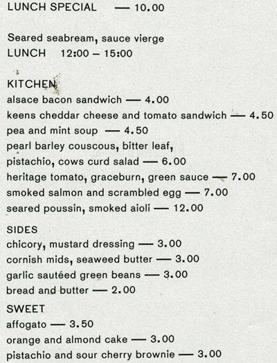 Menu at Peckham Refreshment Rooms pub & bar, London