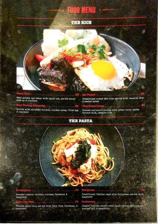 Menu at Tanamera Coffee Plaza Indonesia cafe, Jakarta