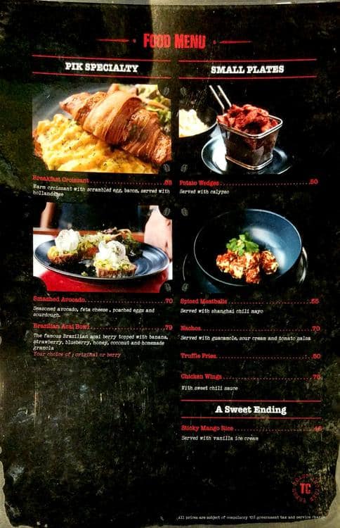 Menu at Tanamera Coffee Ahmad Dahlan cafe, Jakarta