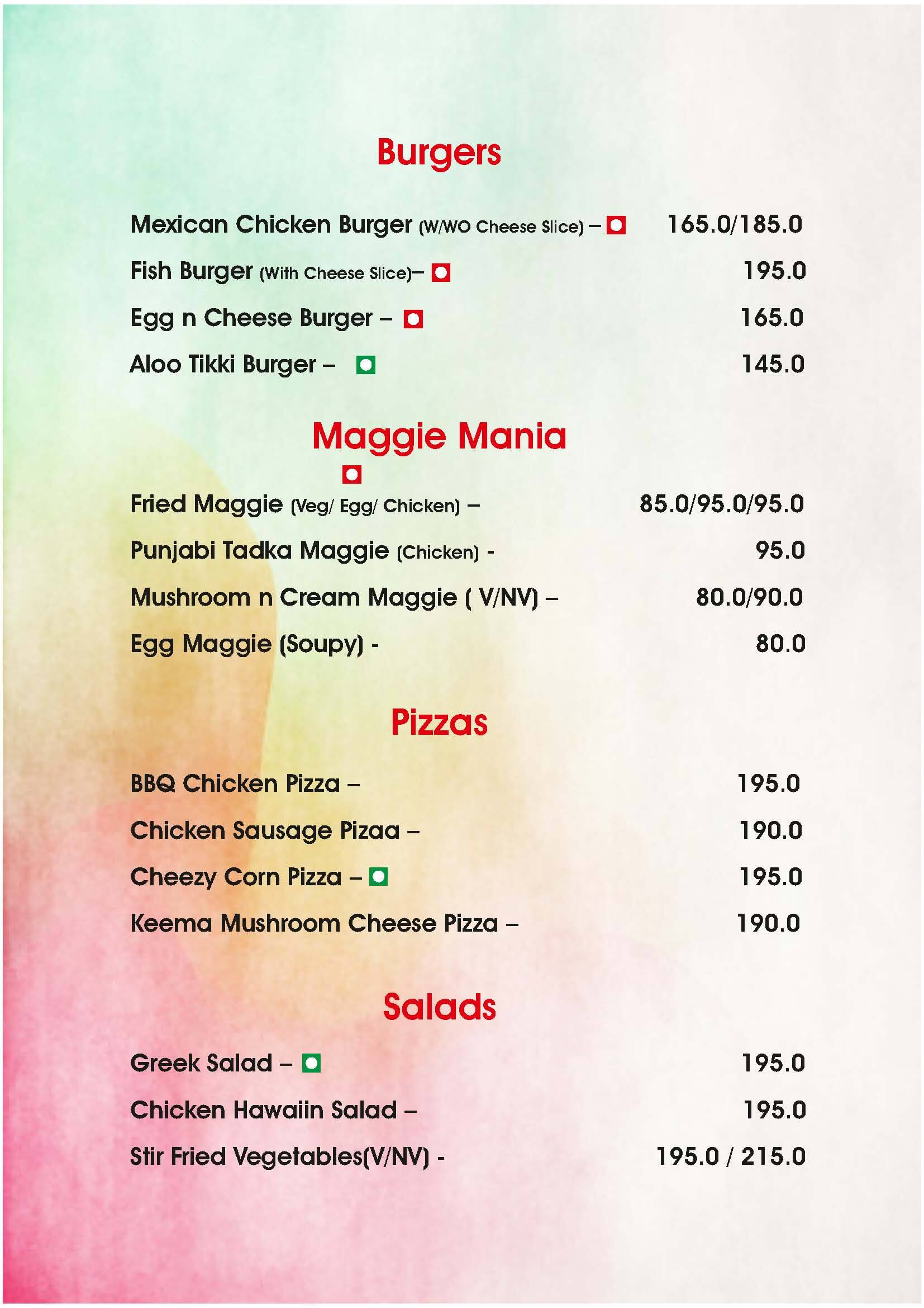 Menu at Bubbling Kettle, Kolkata, Shop C-007