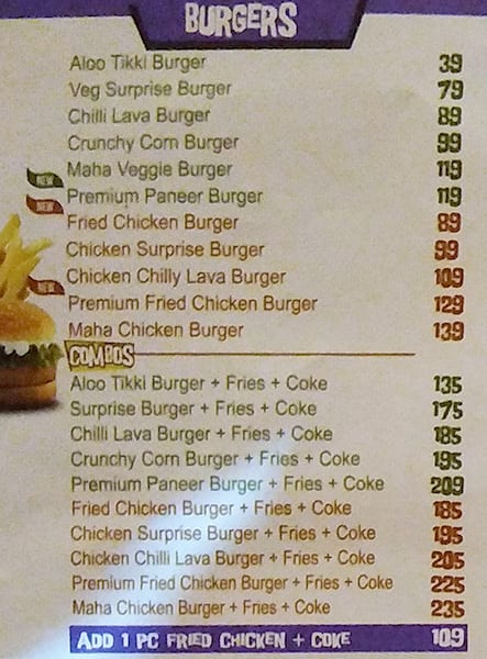 Menu of Grill Inn, Mall Road, Delhi University-GTB Nagar, New Delhi