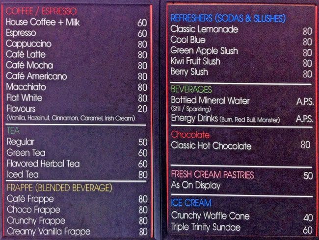 Menu at Burn Cafe, Vasai, 7, La -Opala, Behind Stella Petrol Pump ...