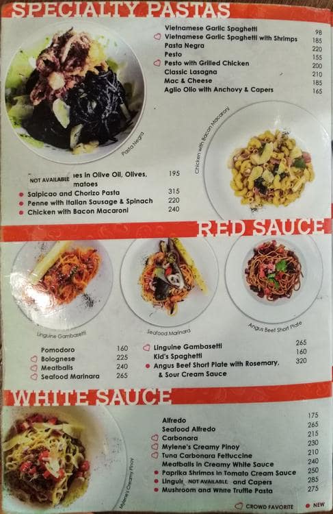 Menu at The Shrimp Shack restaurant, Antipolo