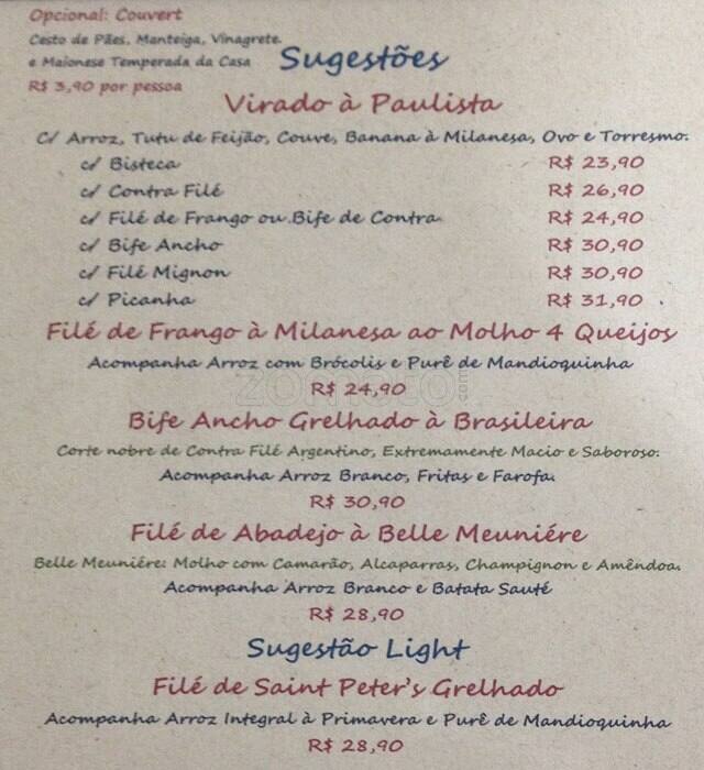 Menu em Bom Gosto restaurante, São Paulo, R. São Bento