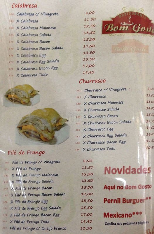 Menu em Bom Gosto restaurante, São Paulo, R. São Bento