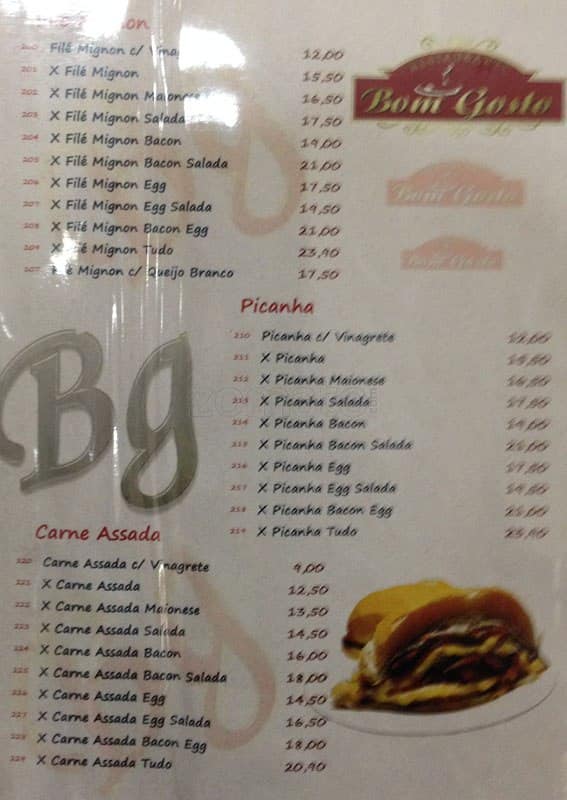 Menu em Bom Gosto restaurante, São Paulo, R. São Bento