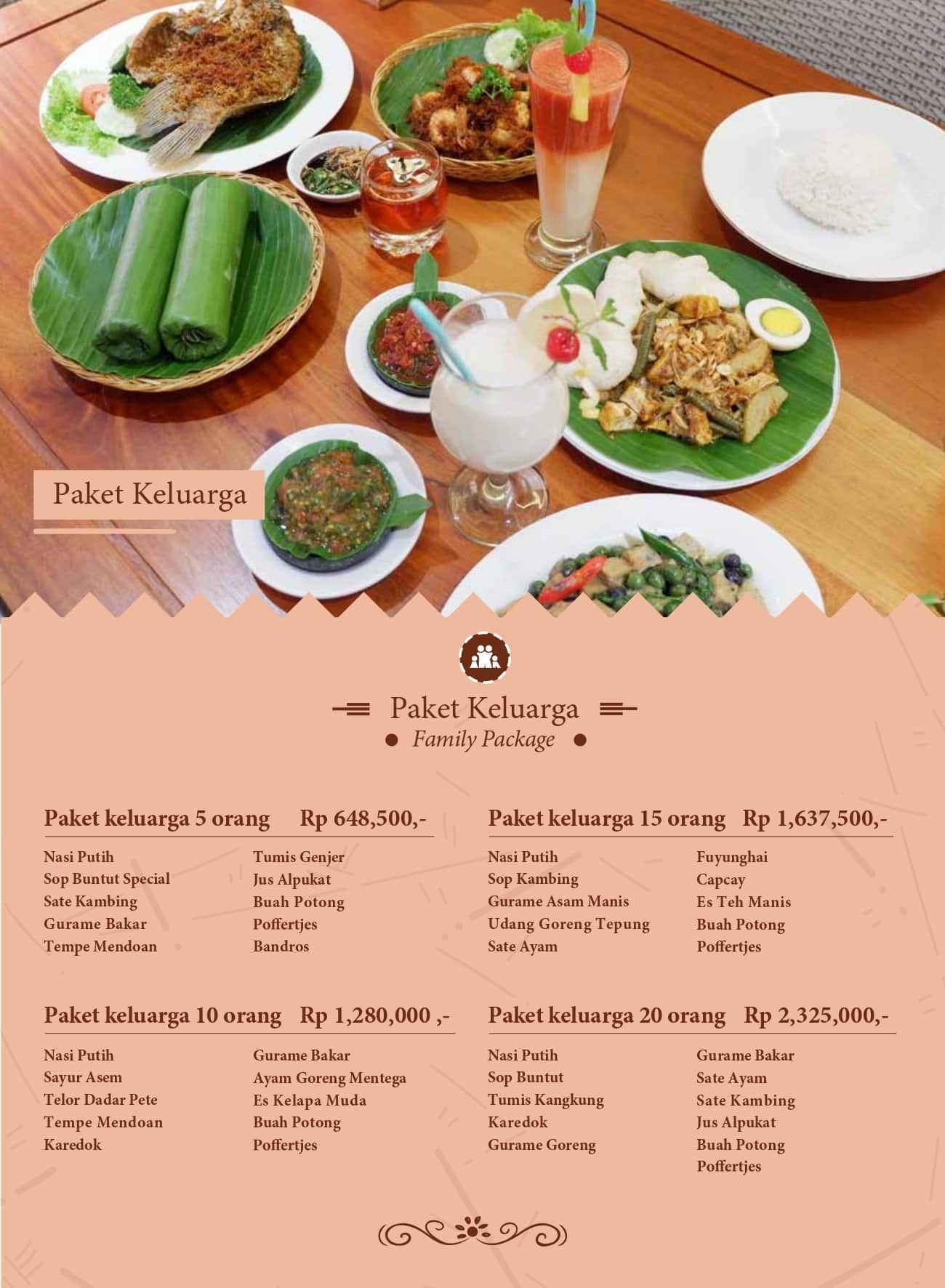 Menu at RM Bumi Nini, Leuwimalang