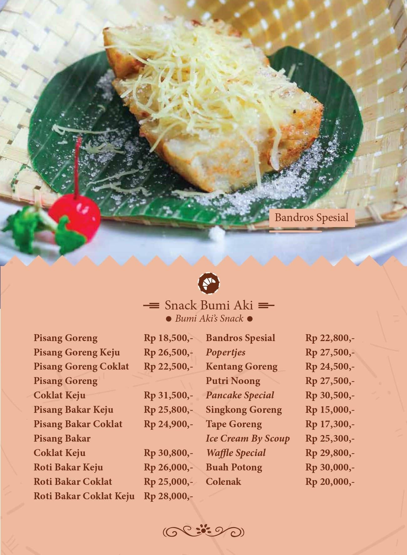 Menu at RM Bumi Nini, Leuwimalang